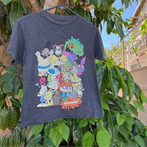 Hot Topic | Tops | Nickelodeon Classic 9sy2k Shows Graphic Grey Cropped ...